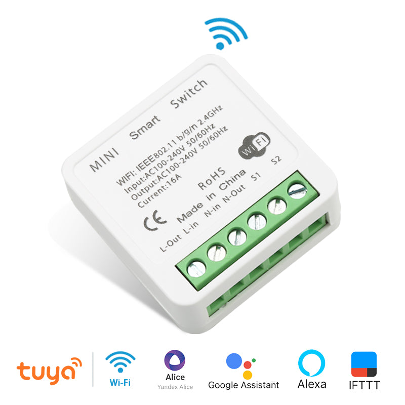 AUBESS Tuya Wifi 16A Mini Smart Switch| Cassette Switch
